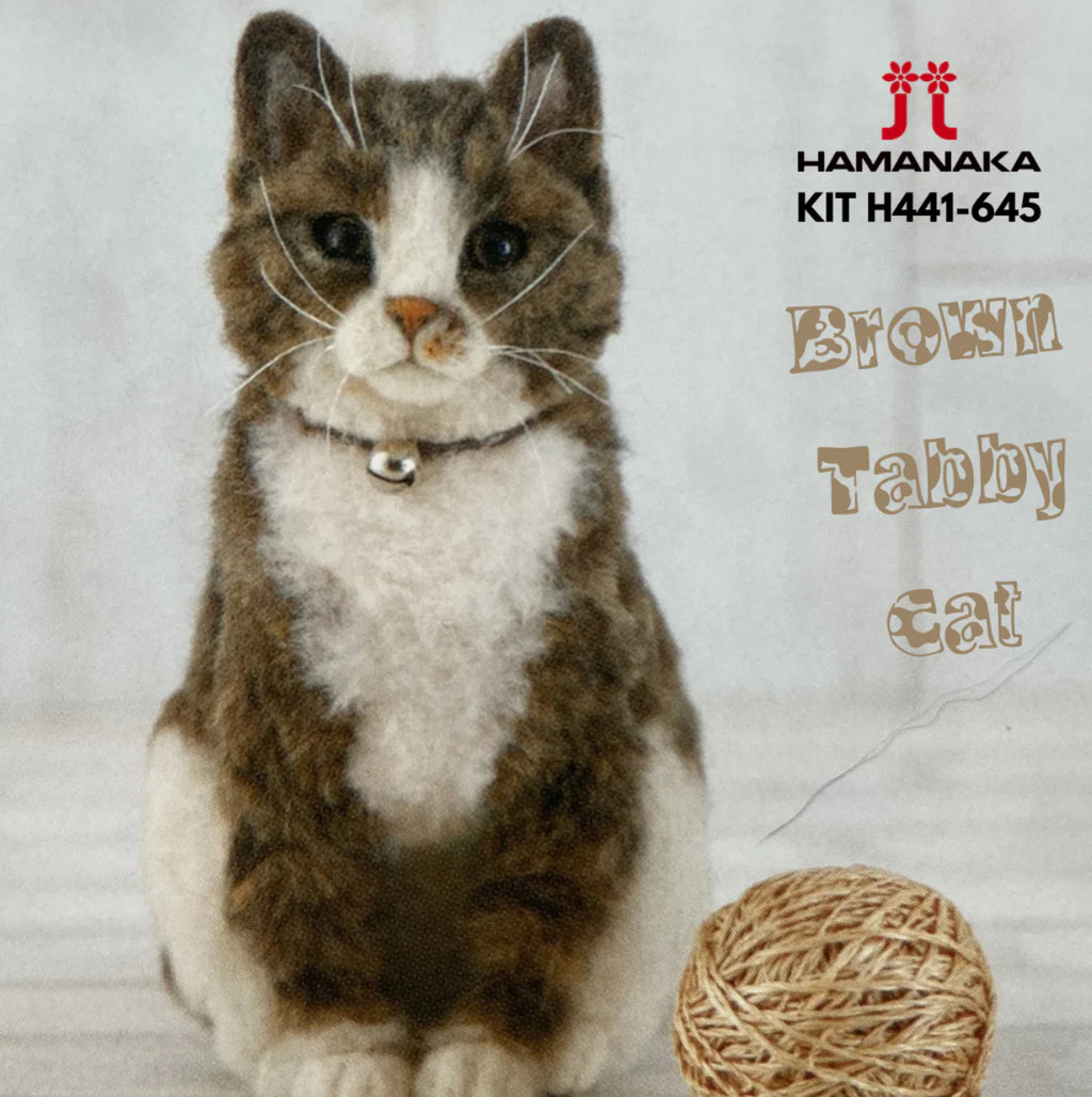 Hamanaka Realistic Cat Kit - Brown Tabby Cat (Kijitora) Japanese & Eng ...